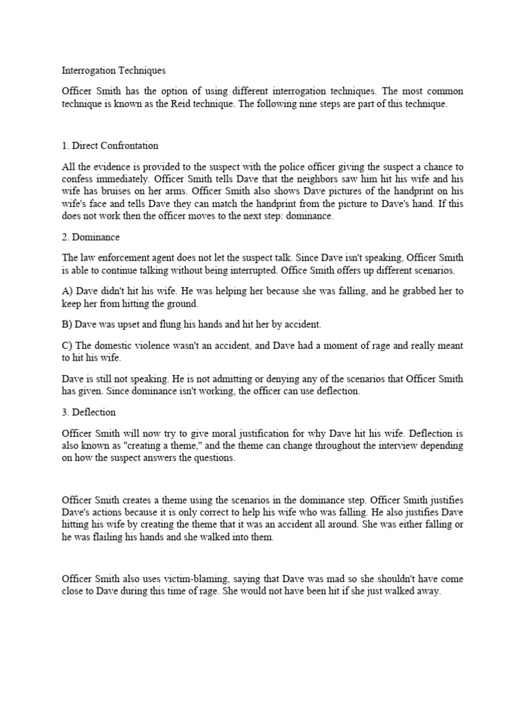 Interrogation | PDF | Confession (Law) | Interrogation