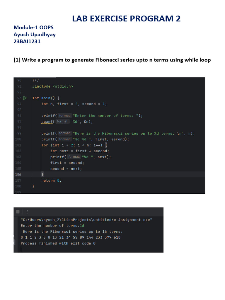 C Program EXERCISE | PDF | Computers
