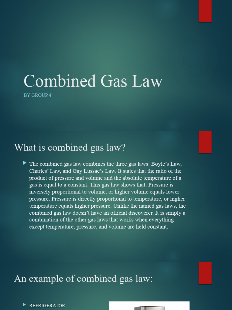 Combined Gas Law | PDF