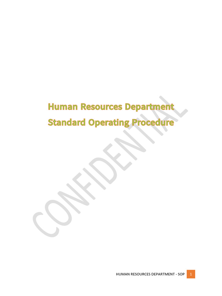 Sop HR | PDF | Human Resources | Human Resource Management