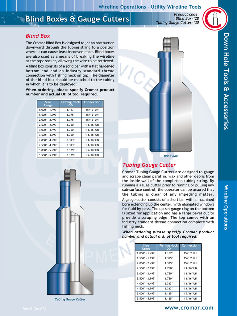 Cromar UW TOOL | PDF | Pipe (Fluid Conveyance) | Manufactured Goods
