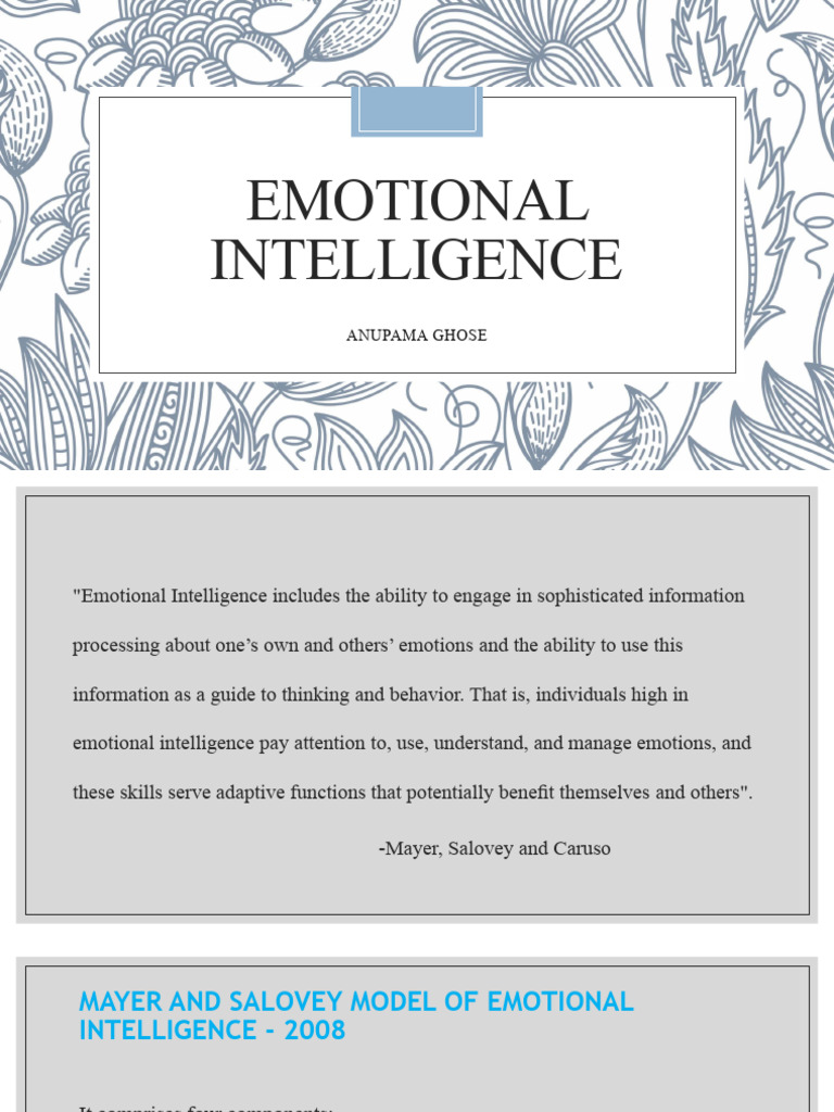 Emotional Intelligence, Emotion Regulation | Download Free PDF ...