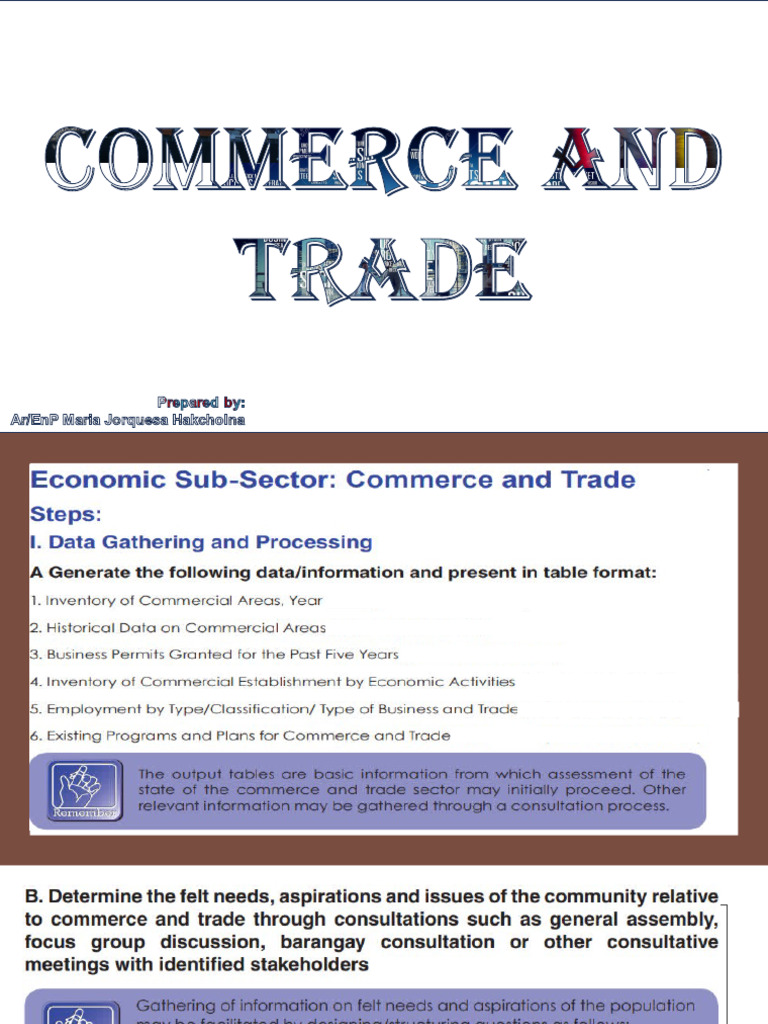 EPM-141-COMMERCE-AND-TRADE-Economic-Sub-Sector | PDF