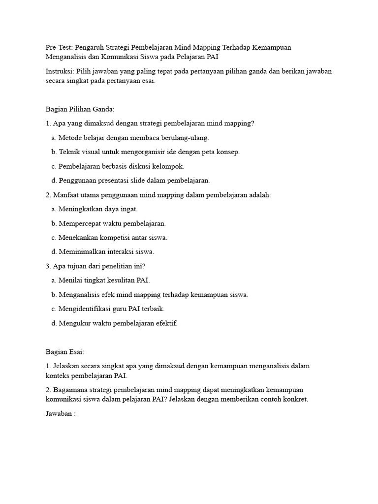 Mind Mapping untuk Siswa PAI | PDF | Karier & Perkembangan