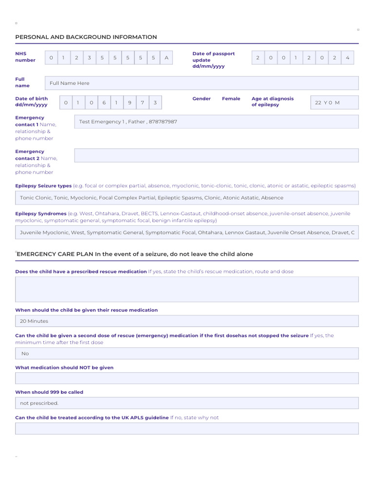 Epilepsy Report Sample | PDF | Clinical Medicine | Neurological Disorders