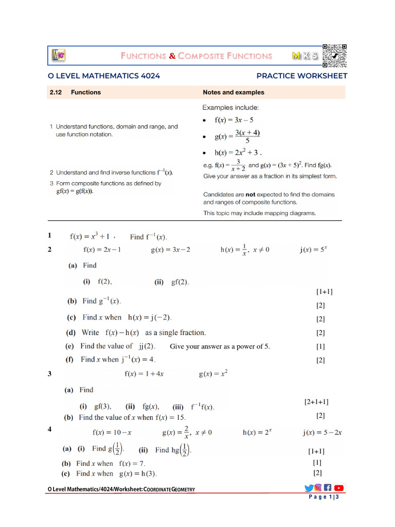 Functions With Composte Functions | PDF | Mathematical Objects | Mathematics