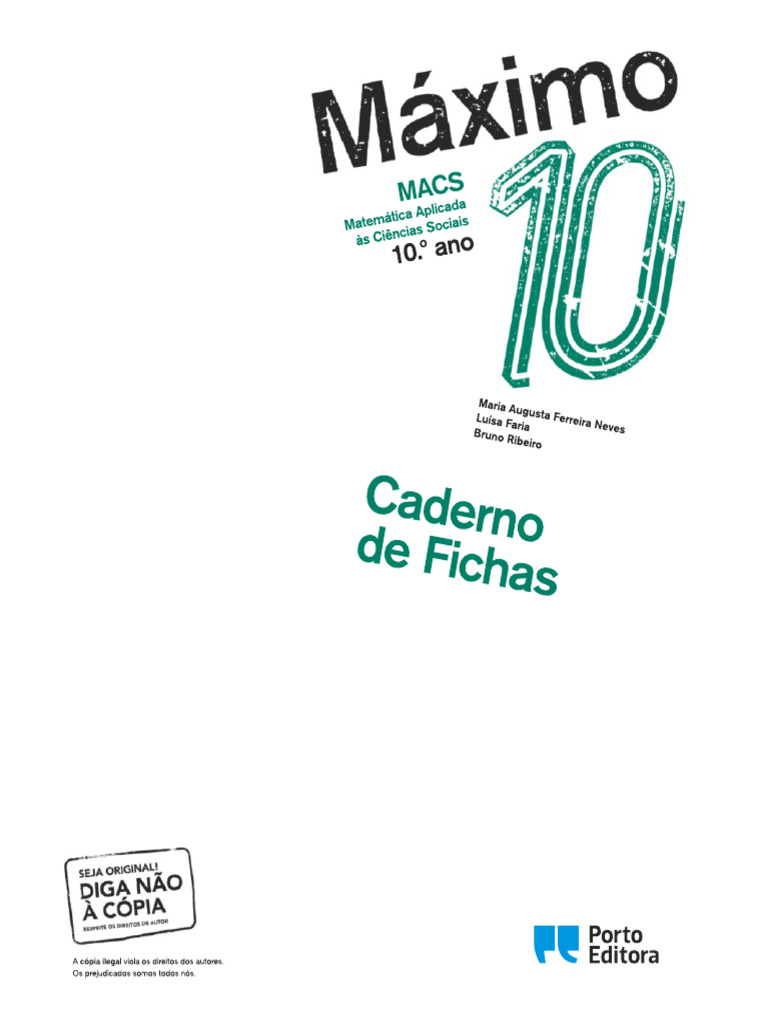 Máximo 10 - Caderno de Fichas | PDF