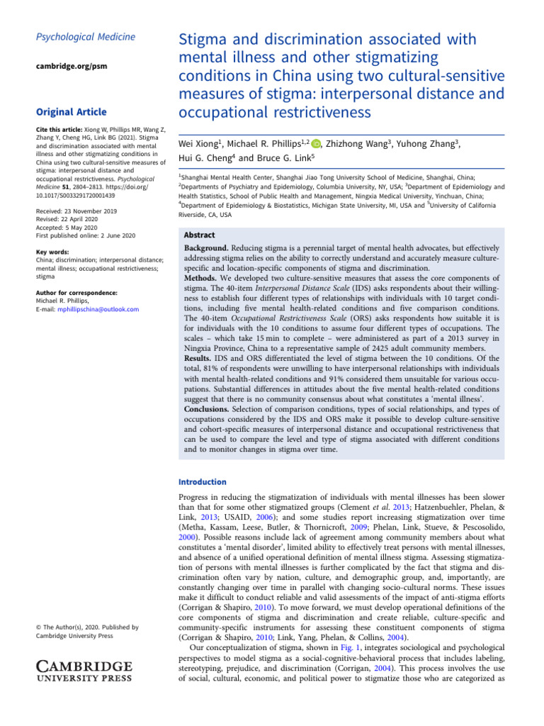 Stigma and Discrimination Asso | PDF | Social Stigma | Attitude ...