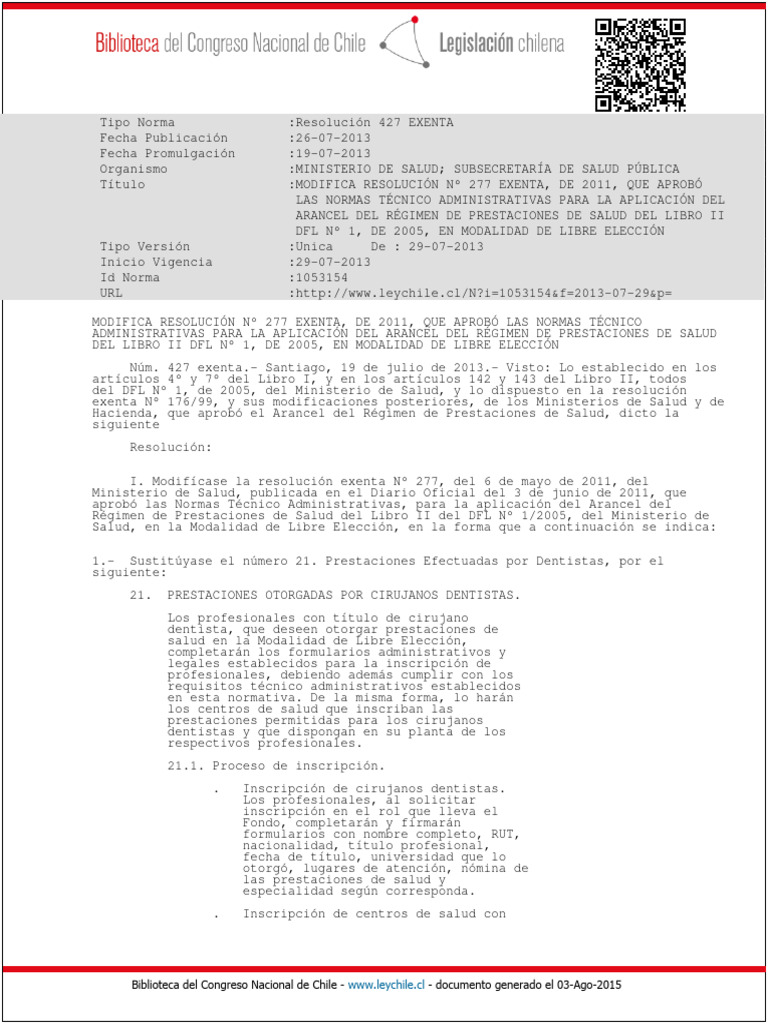 Resolución 427 | PDF | Odontología | Especialidades Medicas