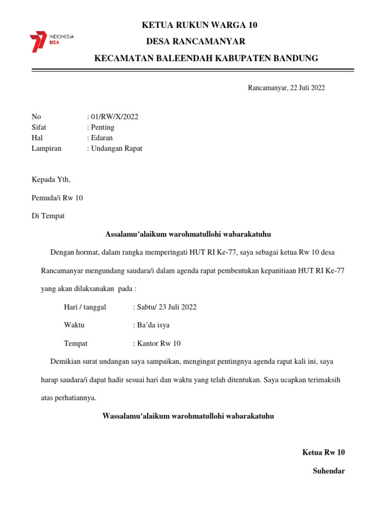 Undangan Pemuda | PDF