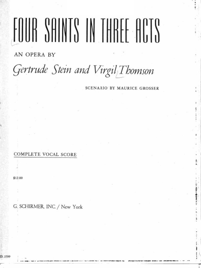 Four Saints in Three Acts | PDF