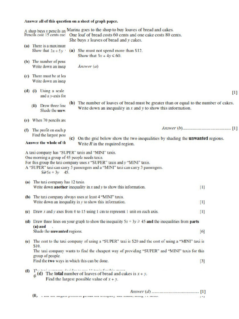 Linear Programming Questions | PDF Linear Programming Questions | PDF