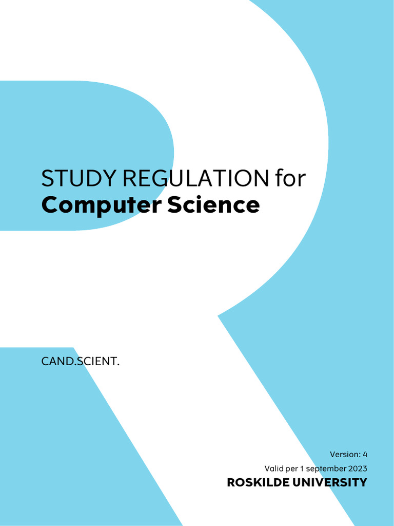 Study Regulation For Computer Science: Cand - Scient | PDF | Software | Thesis