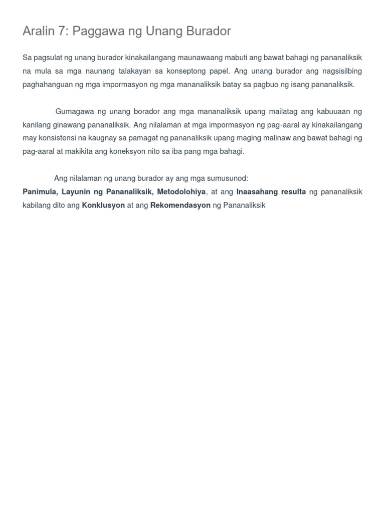 Pagsulat NG Unang Burador at Pinal Na Sipi | PDF