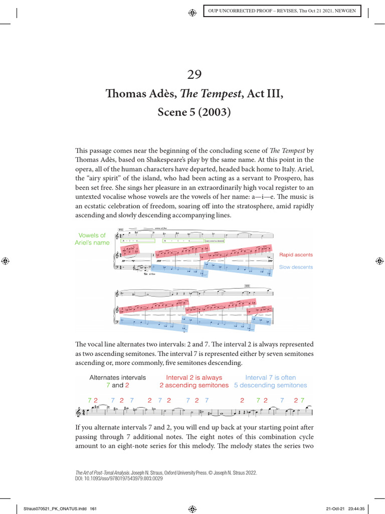 Straus - Art.Ch29. Ades Tempest | PDF | Rhythm | Pitch (Music)