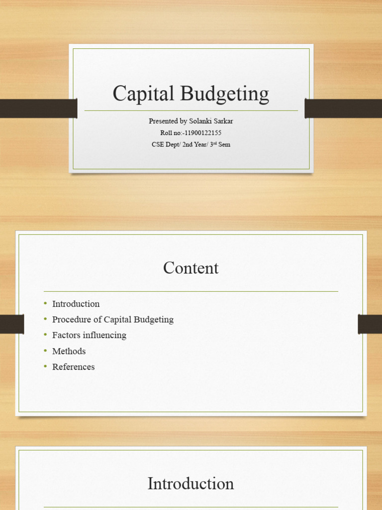 Capital Budgeting | PDF