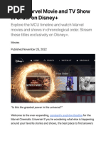 MCU Watch Order 2025 | PDF