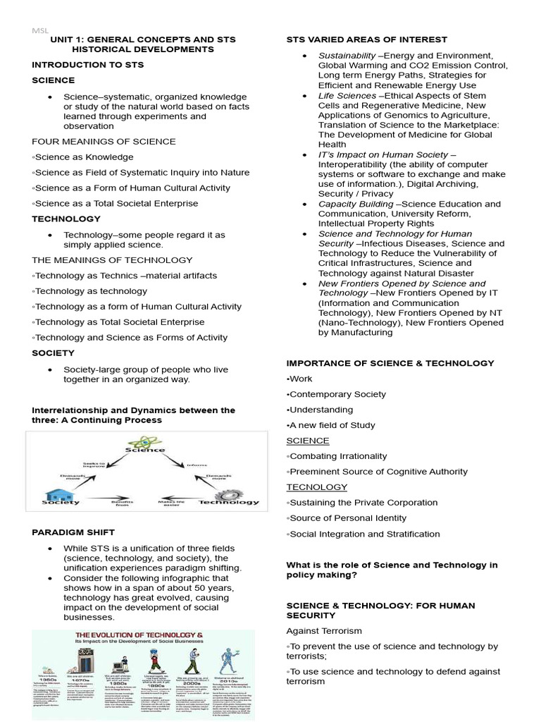STS 1 | PDF | Science | Physics