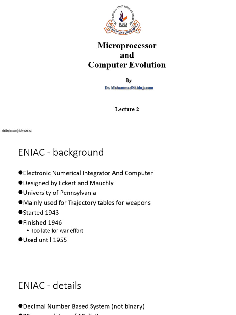 Cse 216 - L2 | PDF | Central Processing Unit | Integrated Circuit