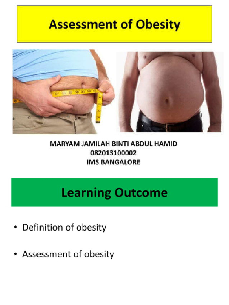 Assessment of Obesity | PDF