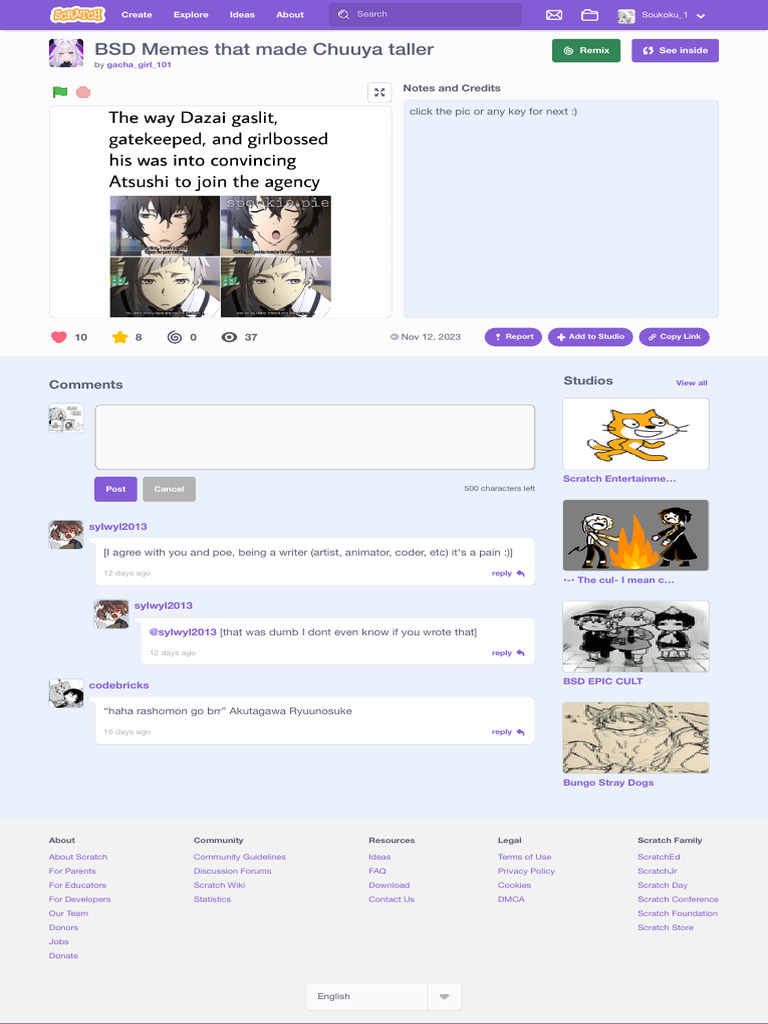 Chuuya Memes in BSD Context | PDF | Computer Mediated Communication ...
