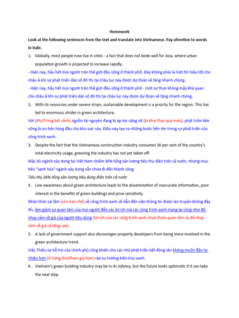 Translation Exercise | PDF