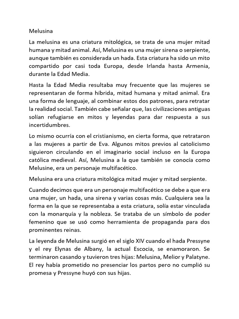 Melusina | PDF