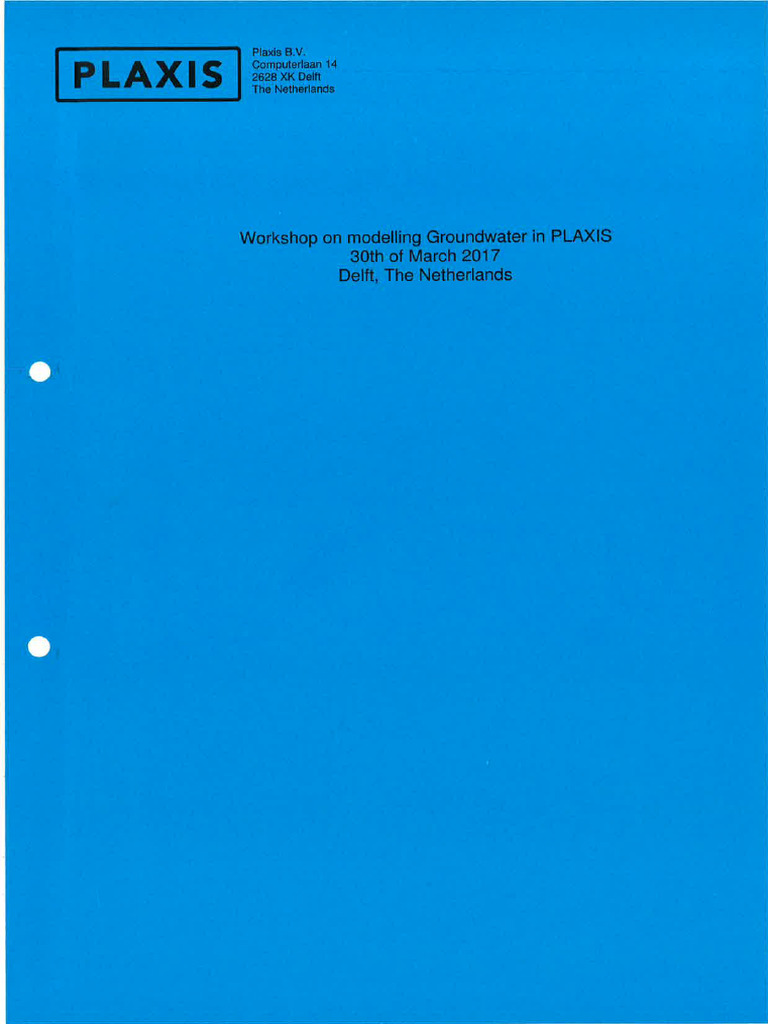 Modeling Ground Water in PLAXIS | PDF