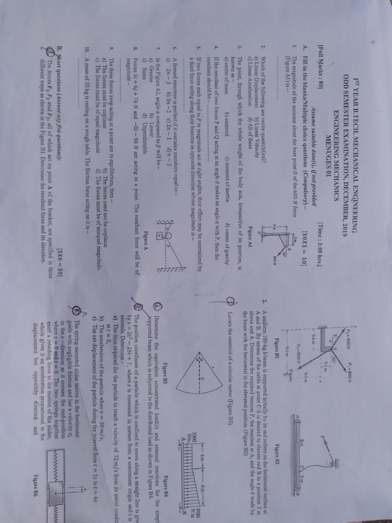 Past Year Question Paper 1 Pdf Force Derivative
