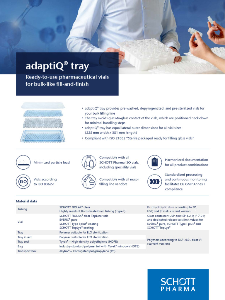Schott Pharma Adaptiq Datasheets | PDF