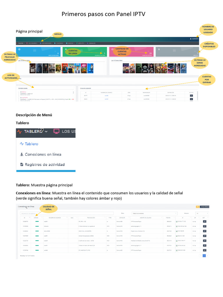 Manual Basico de Panel Iptv | PDF | ciberespacio | Software