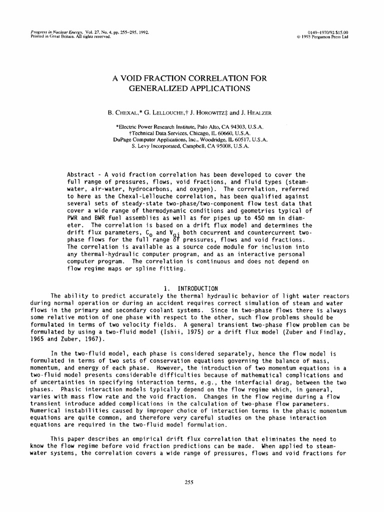 A Void Fraction Correlation for Generalized Applications | PDF | Fluid Dynamics | Density