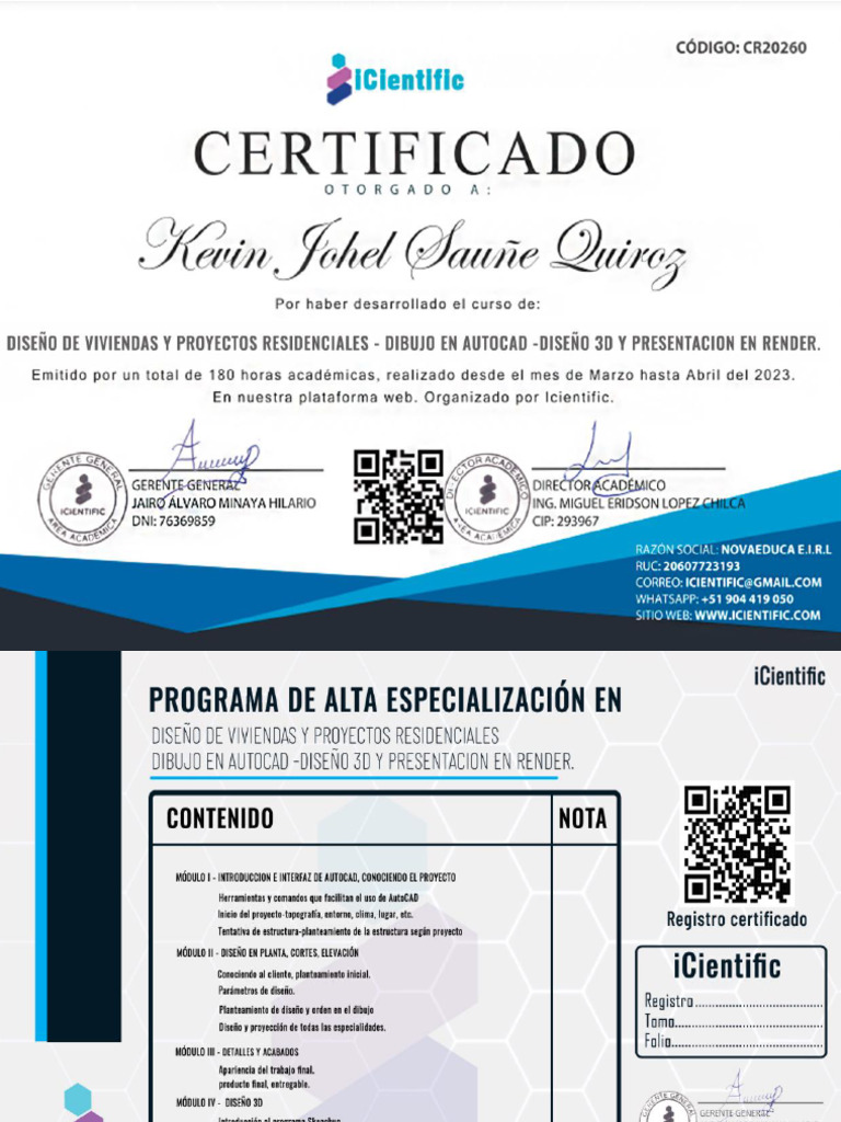 MODELO DE CERTIFICADO | PDF