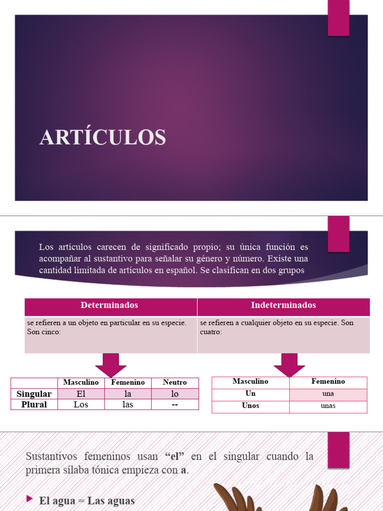 Artículos, Sustantivos y Adjetivos | Descargar gratis PDF | Adjetivo ...