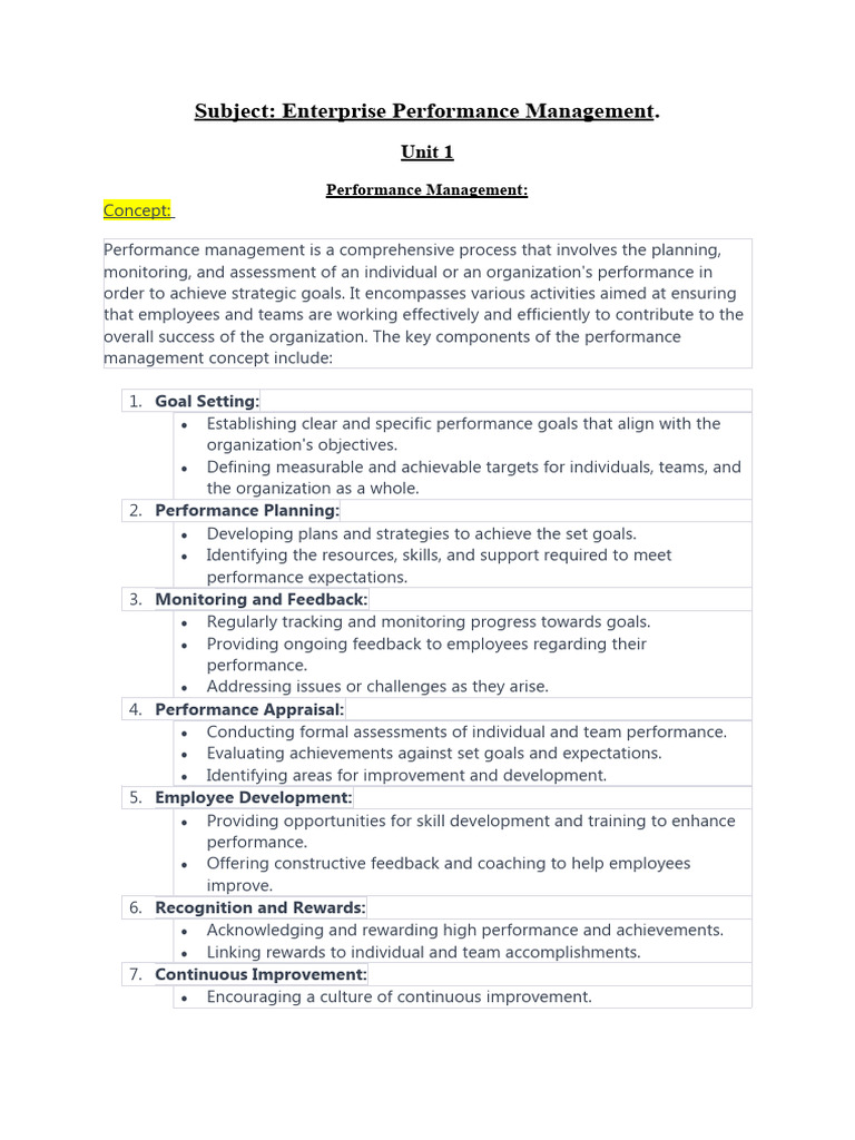 Enterprise Performance Management | PDF | Return On Investment | Performance Management