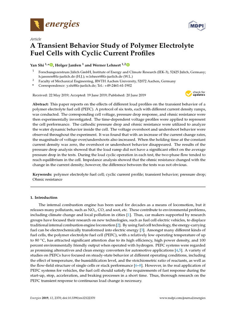 Fuel Cell Operation GRPH Paper | Download Free PDF | Fuel Cell ...