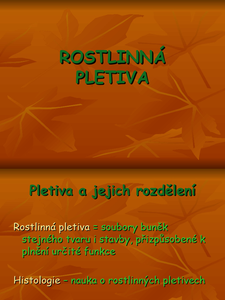 Rostlinna Pletiva Kumzakova | PDF