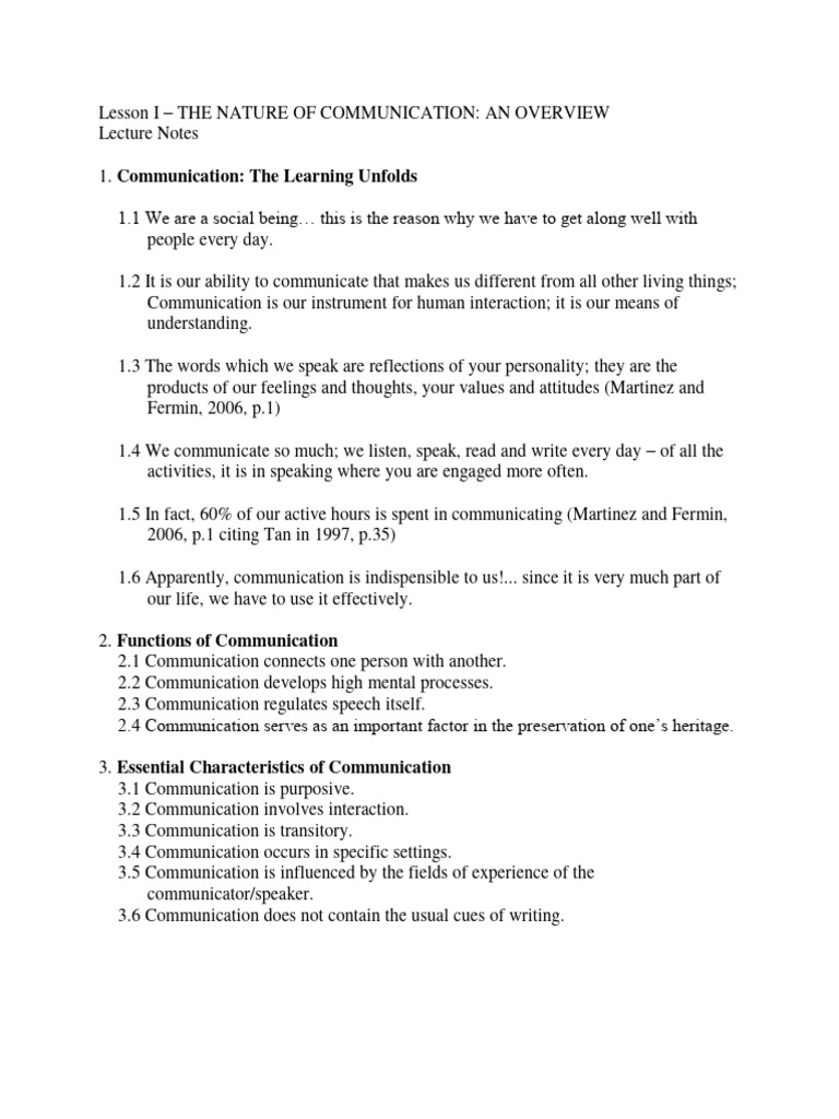 Lecture Notes in Speech and Oral Communication | PDF | Communication ...