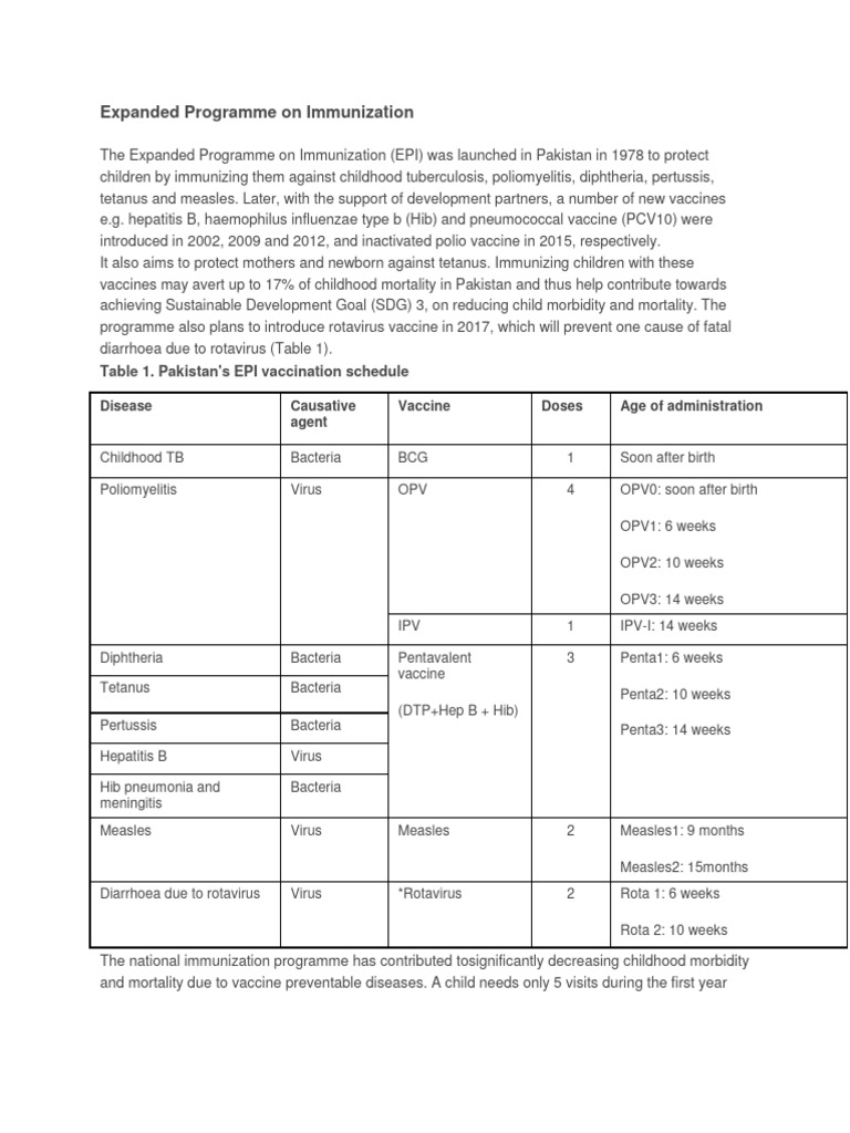 Expanded Programme On Immunization Pdf Vaccines Vaccination