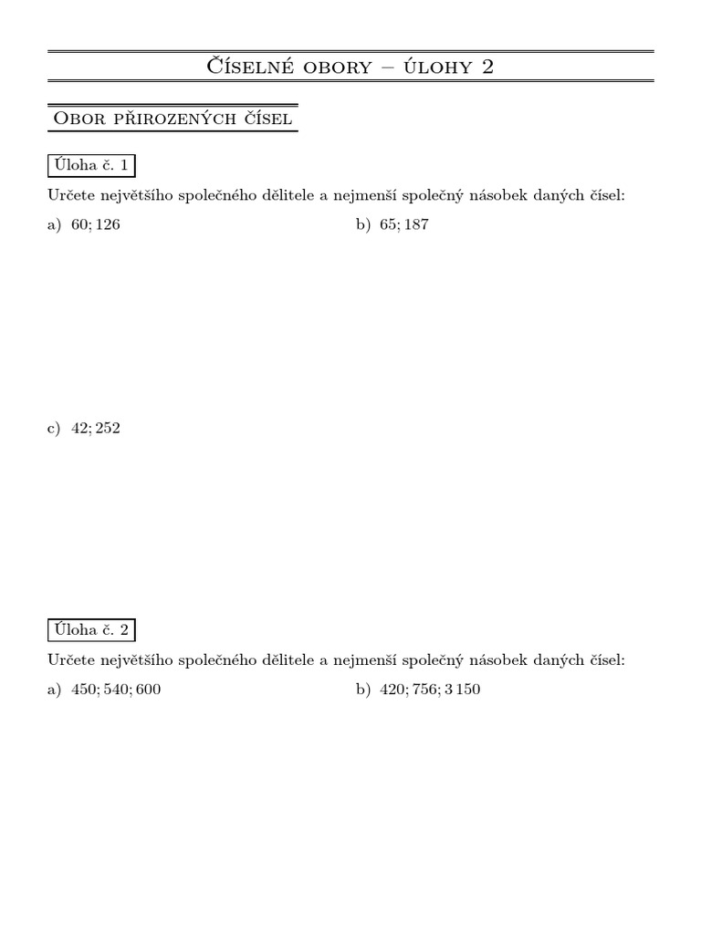 02 Ciselne Obory - Ulohy 2 | PDF