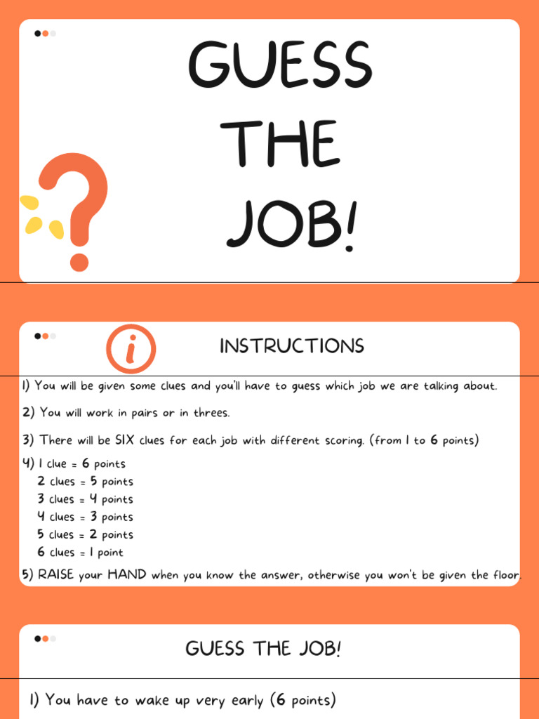 GUESS THE JOB! (Modal Verbs) | PDF