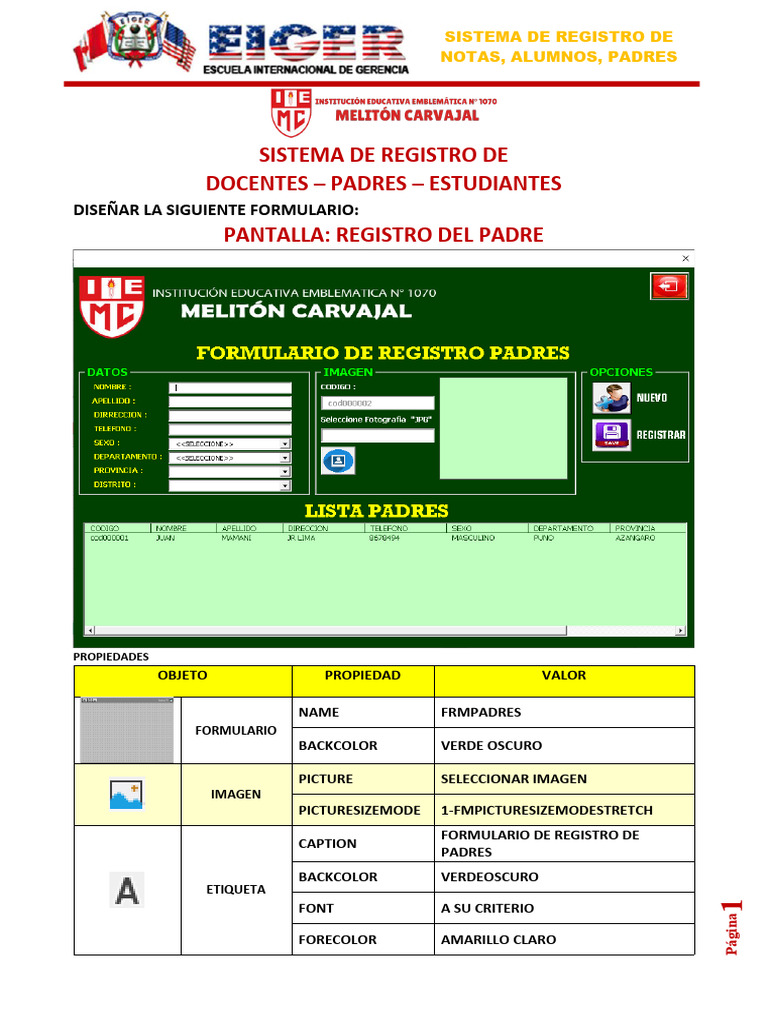 Sistema De Registro De Padres Descargar Gratis Pdf Informática