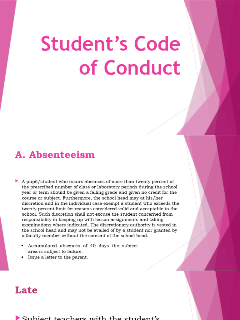 Students Code of Conduct For Parents Orientation | PDF | Cyberbullying ...