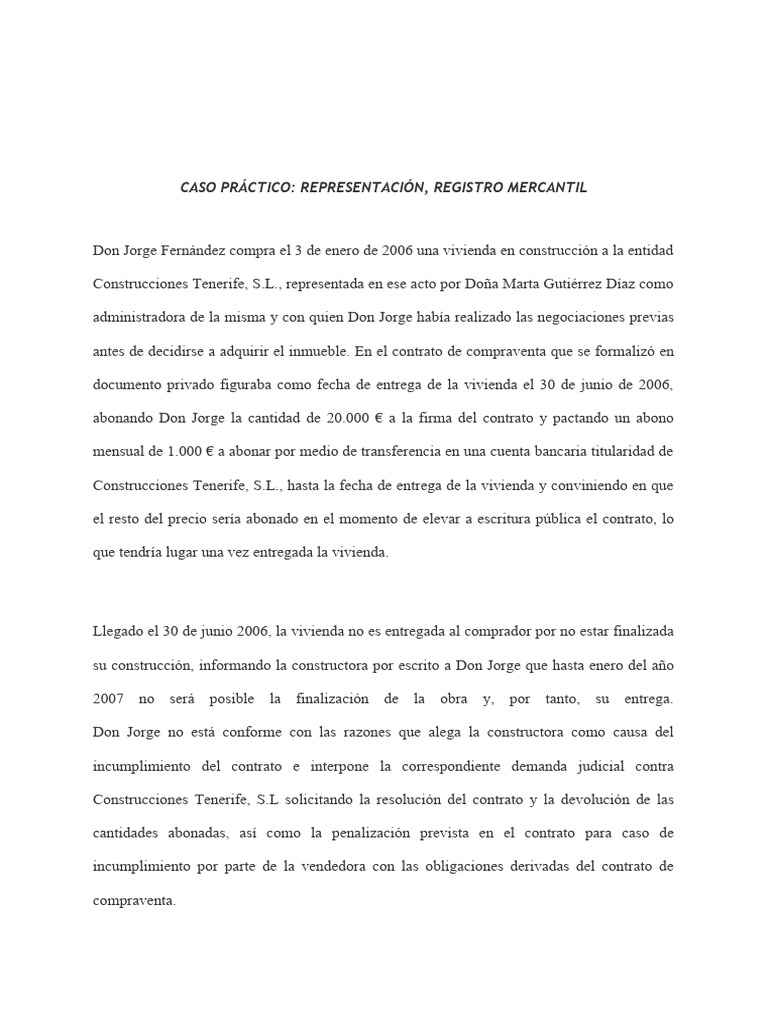 CASO PRÁCTICO Registro Mercantil | PDF | Justicia | Crimen y violencia