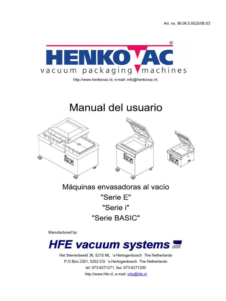 E-103 Henkovac-Manual-del-usuario | PDF | Residuos | Transformador