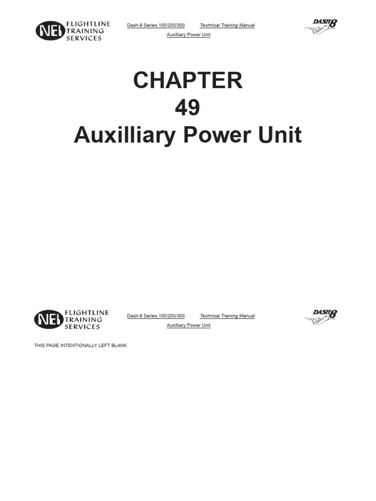 Dash-8 APU Technical Manual | PDF | Valve | Gas Turbine