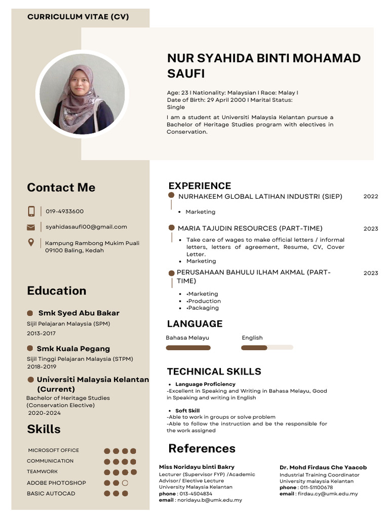 White and Beige Minimalist Designer Professional CV Resume | PDF | Asia ...