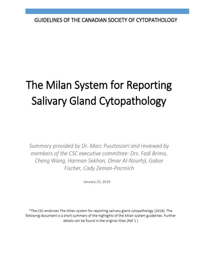 Milan System1 | Download Free PDF | Diseases And Disorders | Medical ...