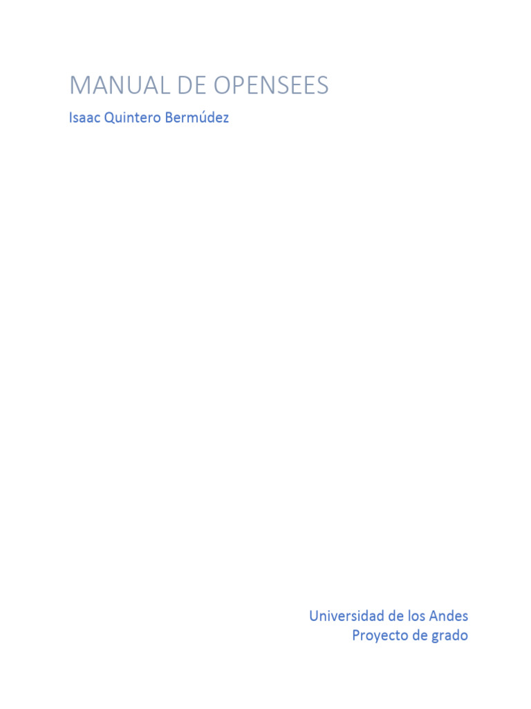 Manual Opensees Pdf Interfaz De Línea De Comando Archivo De Computadora