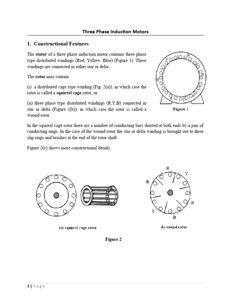 Three-Phase Induction Motor Overview | PDF | Electric Motor | Magnetic ...